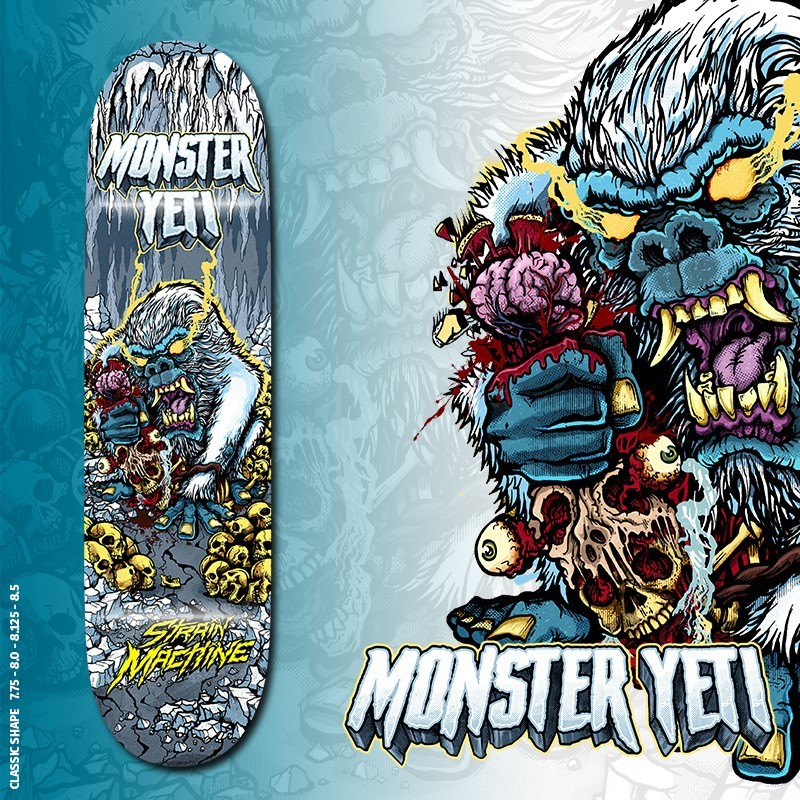 copy of Tabla Skate Monster Yeti Strain Machine Medida 8.25